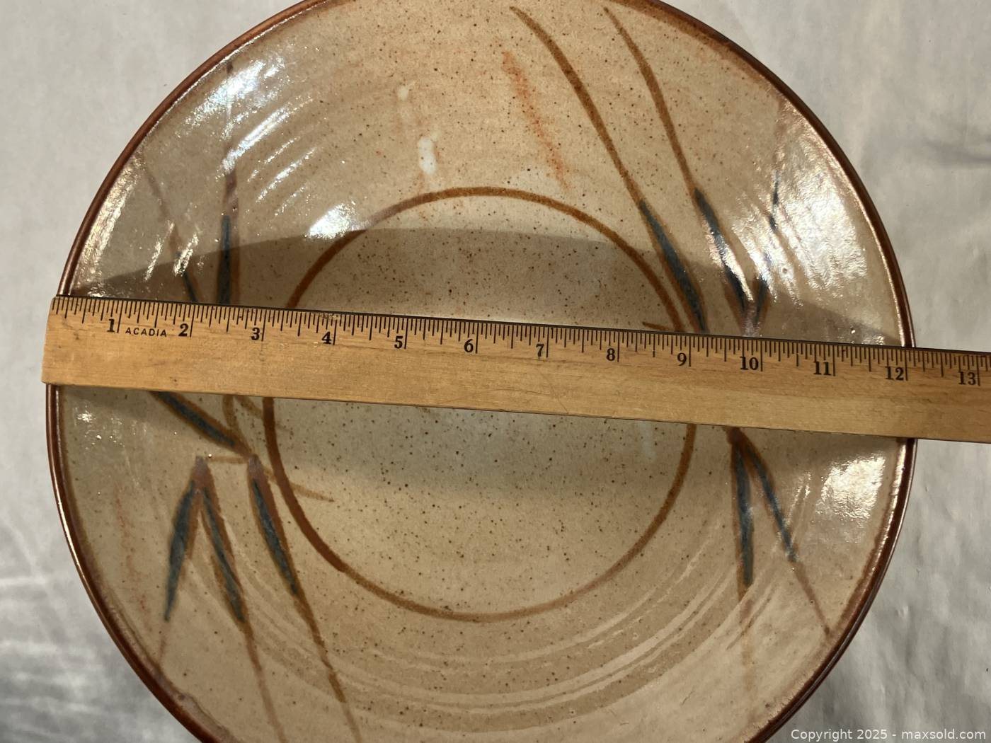 Roger Painter Stoneware Bowl 12.5" | Maxsold