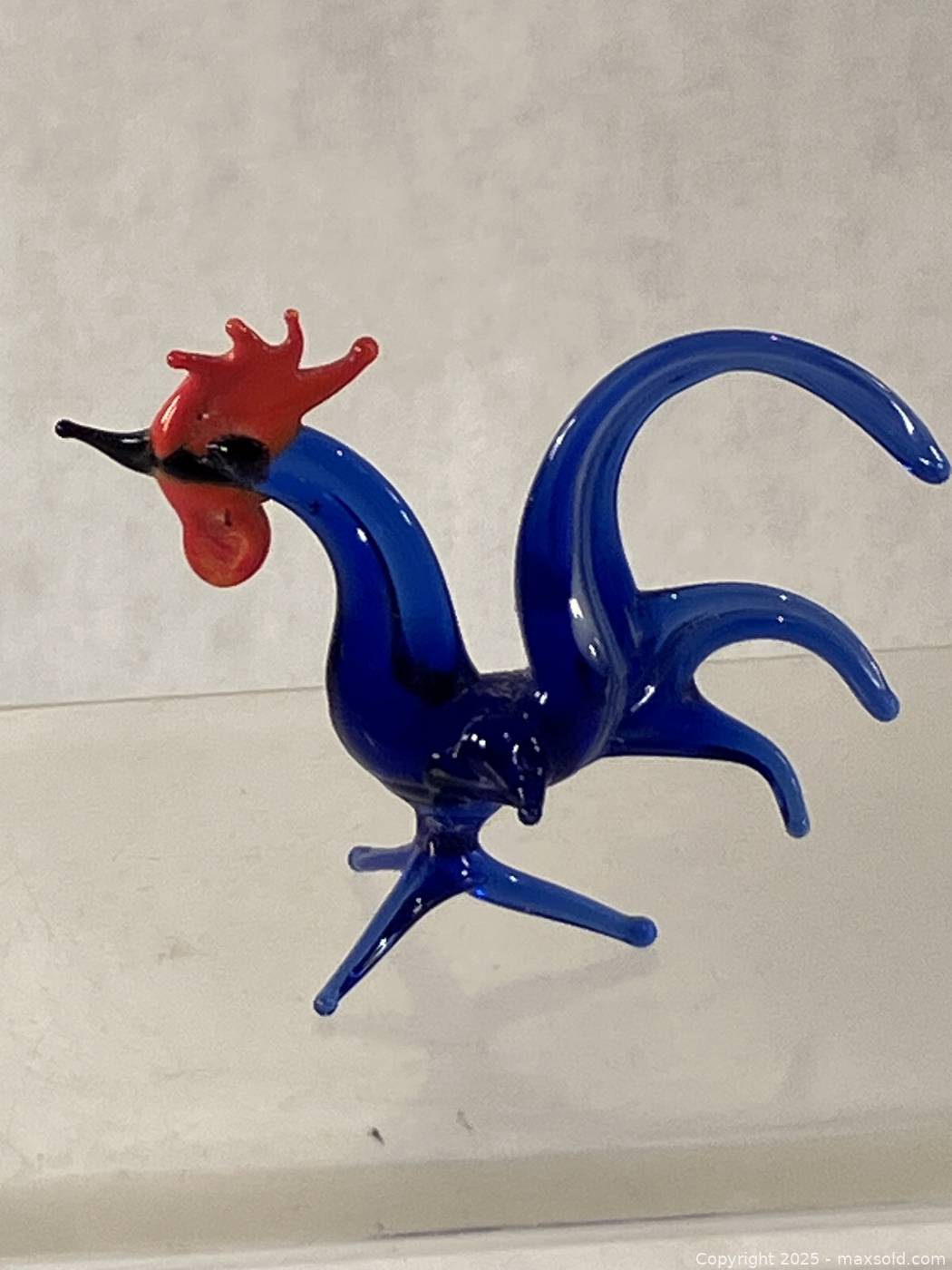 Miniature Murano glass rooster figurine | Maxsold