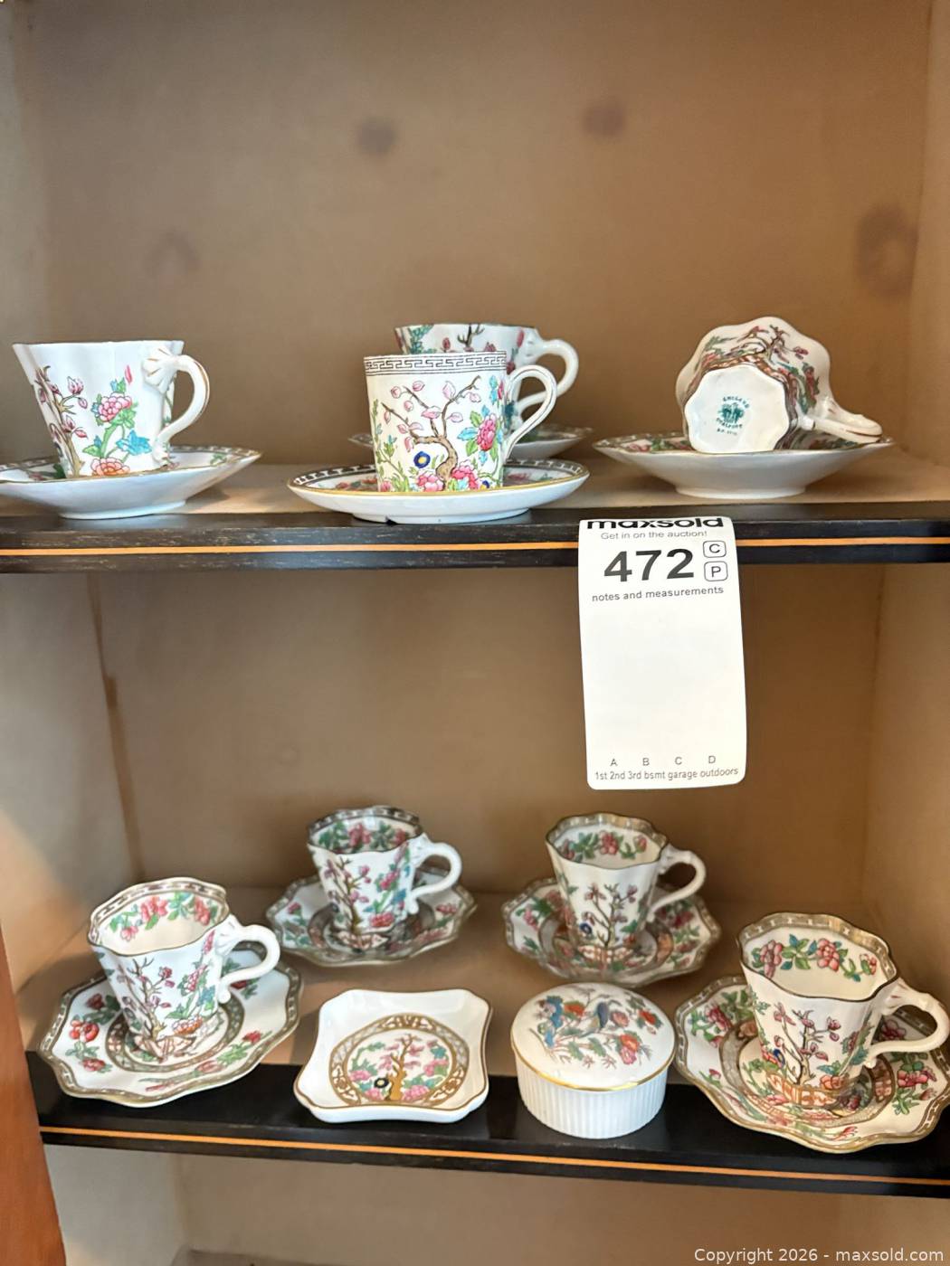 Vintage porcelain demitasse cups, saucers, trinket dishes | Maxsold