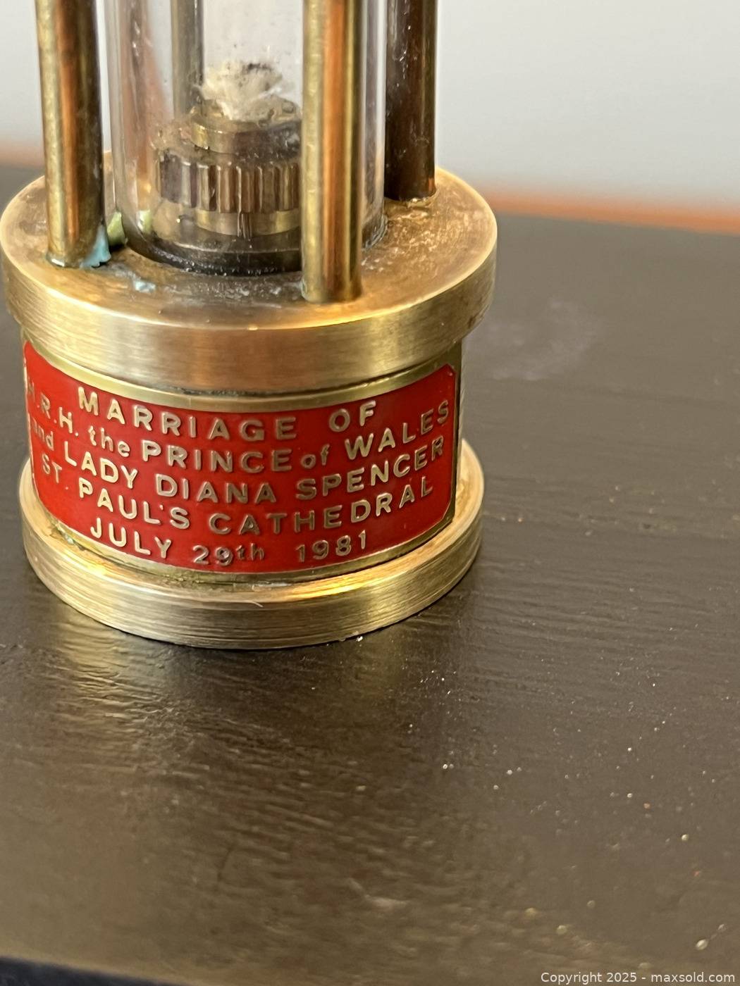 1981 Prince of Wales Royal Wedding Commemorative Miniature Davy Lamp ...
