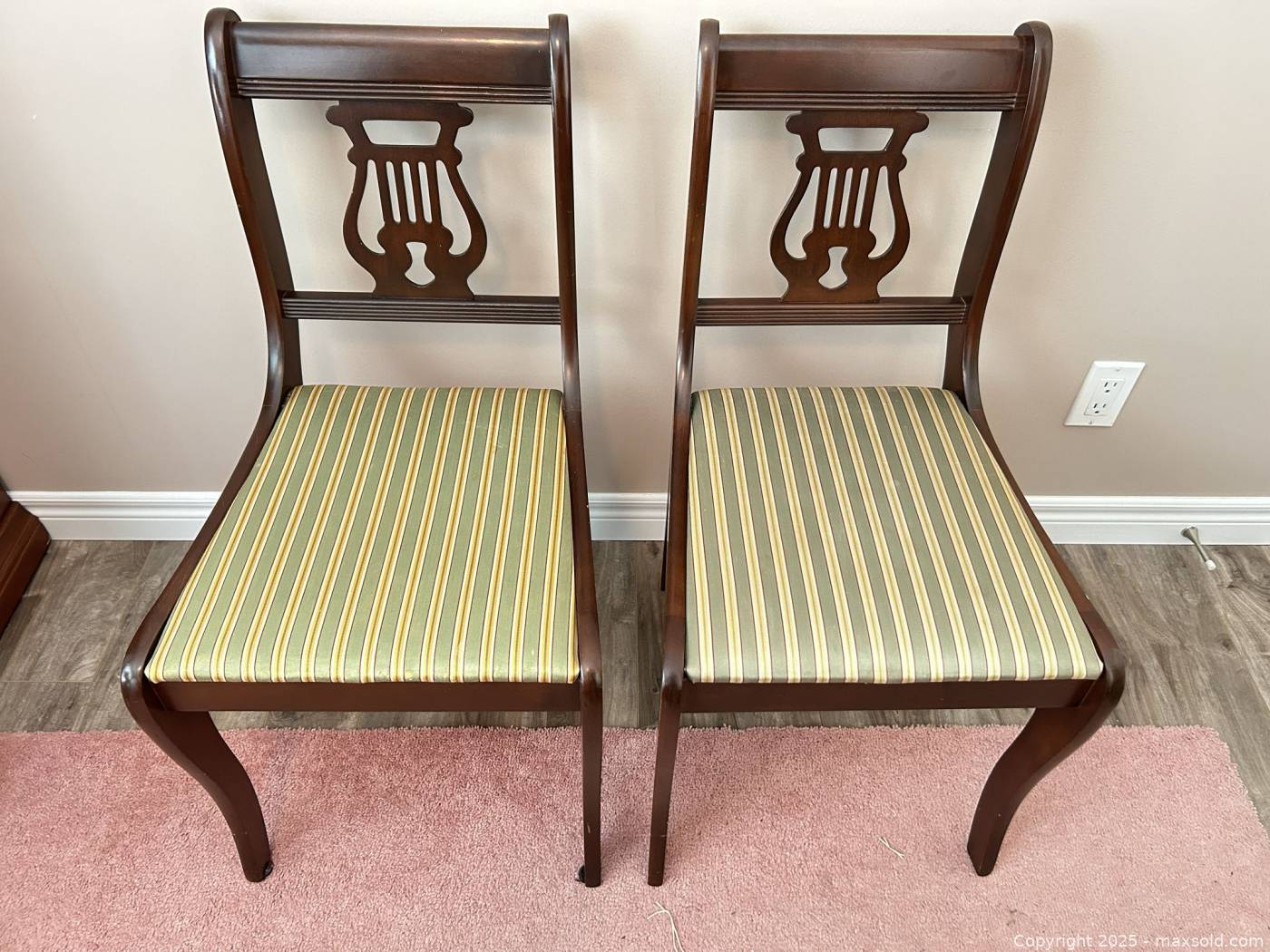 Bogdan & Gross lyre-back accent chairs pair | Maxsold