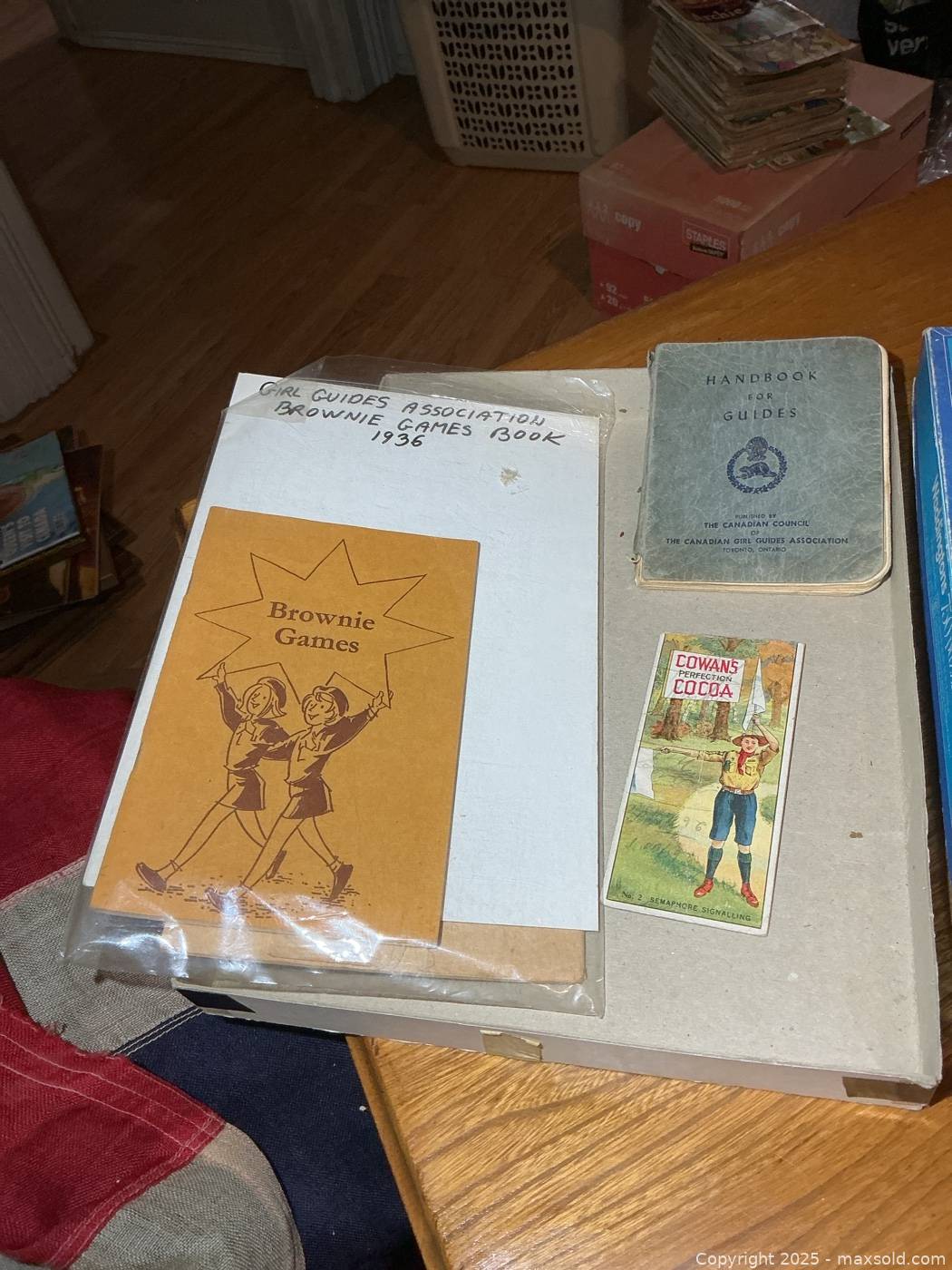 Girl Guides handbooks, card and whistle | Maxsold