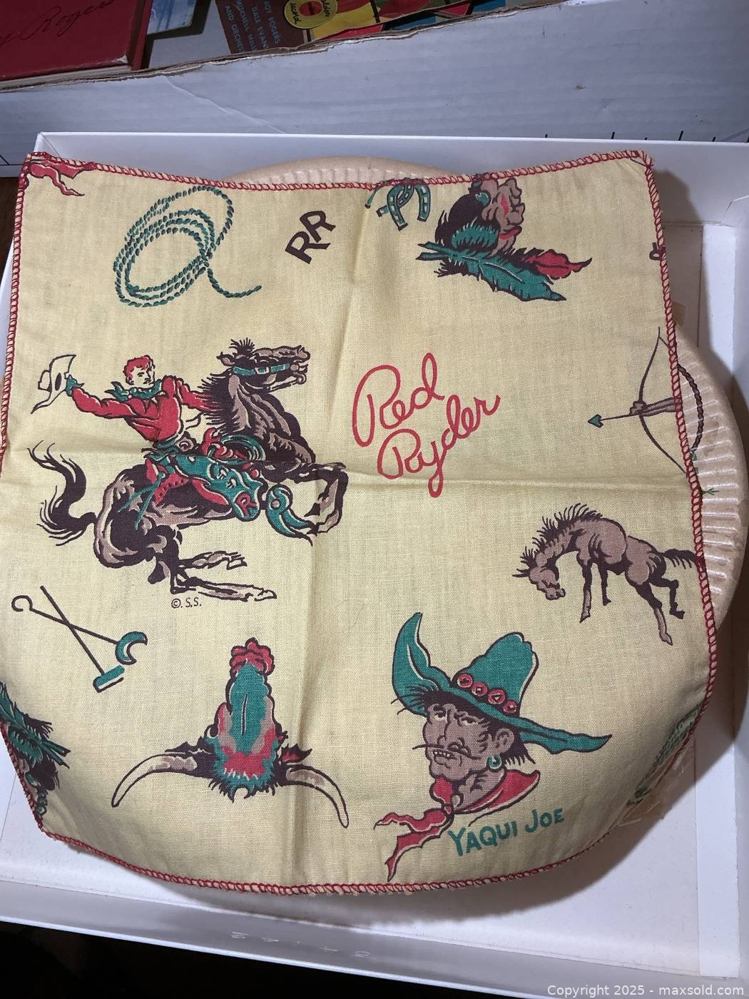 Vintage Davy Crockett paper plates, napkins, Red Ryder linen napkin ...