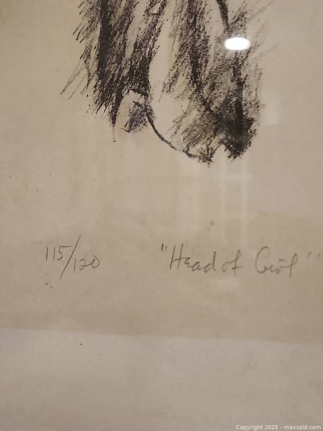 Lila Copeland signed lithograph "Head of Girl" 115/120 framed | Maxsold