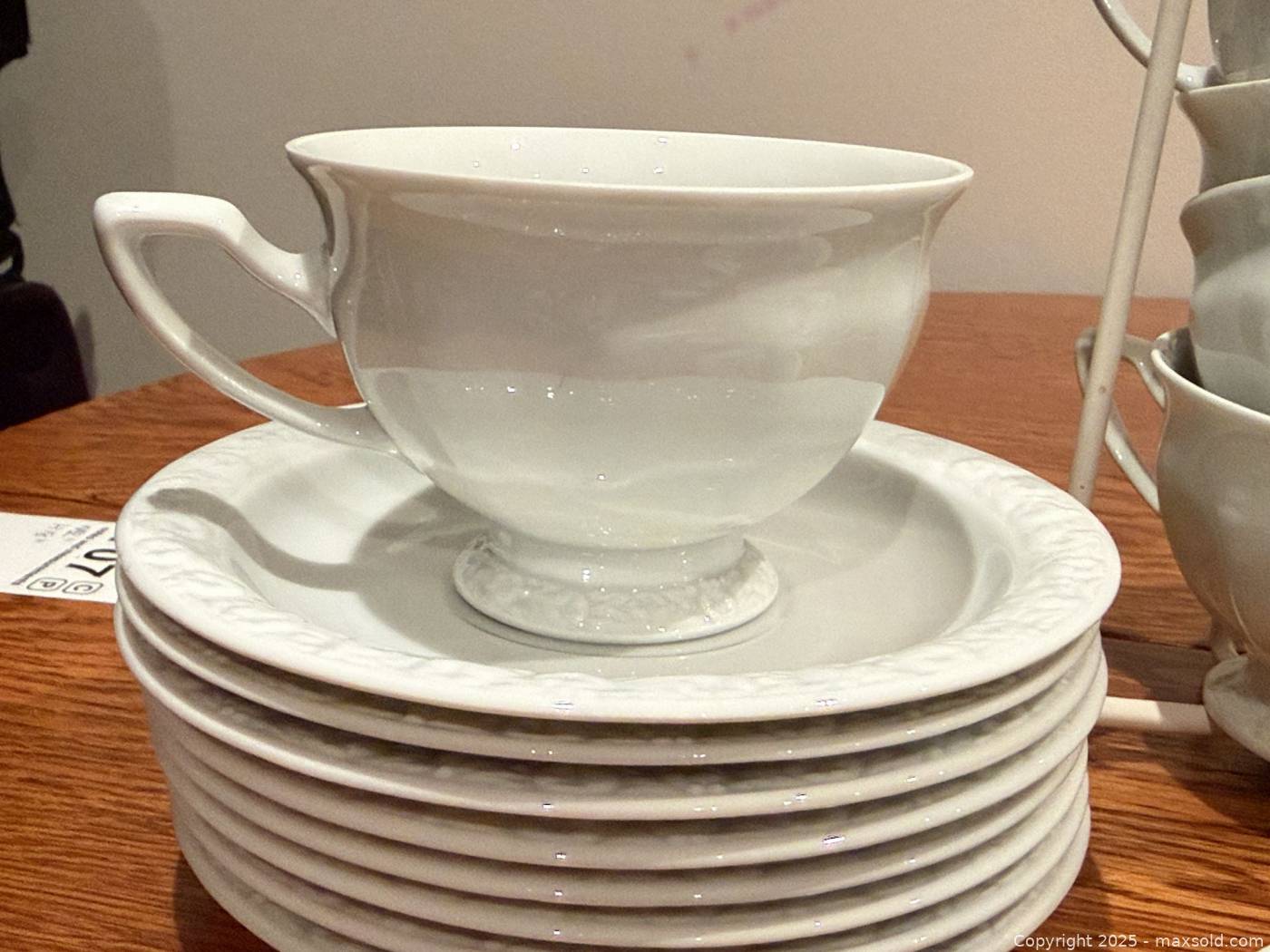Rosenthal Maria porcelain cups, saucers, butter pat plates, 62 pieces ...