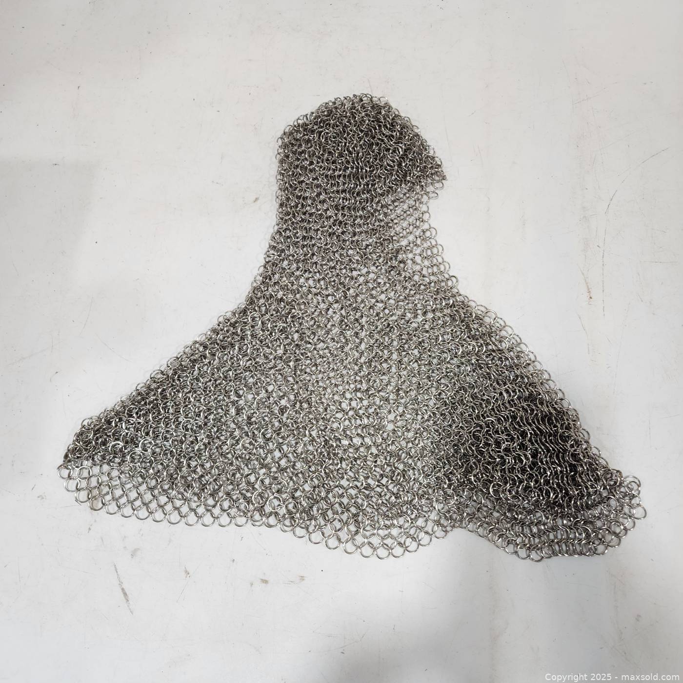 Medieval-style metal chainmail coif | Maxsold