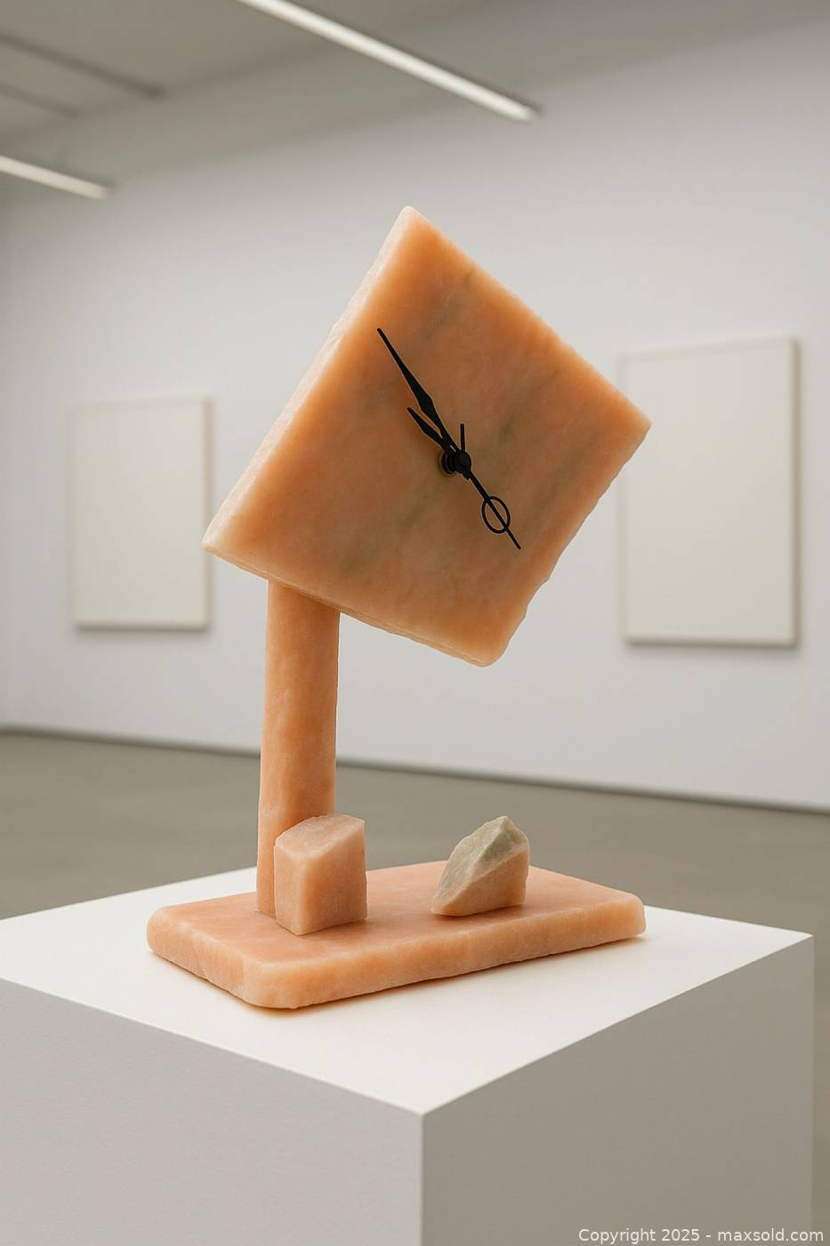 Hand-Carved Stone Sculptural Clock | Maxsold