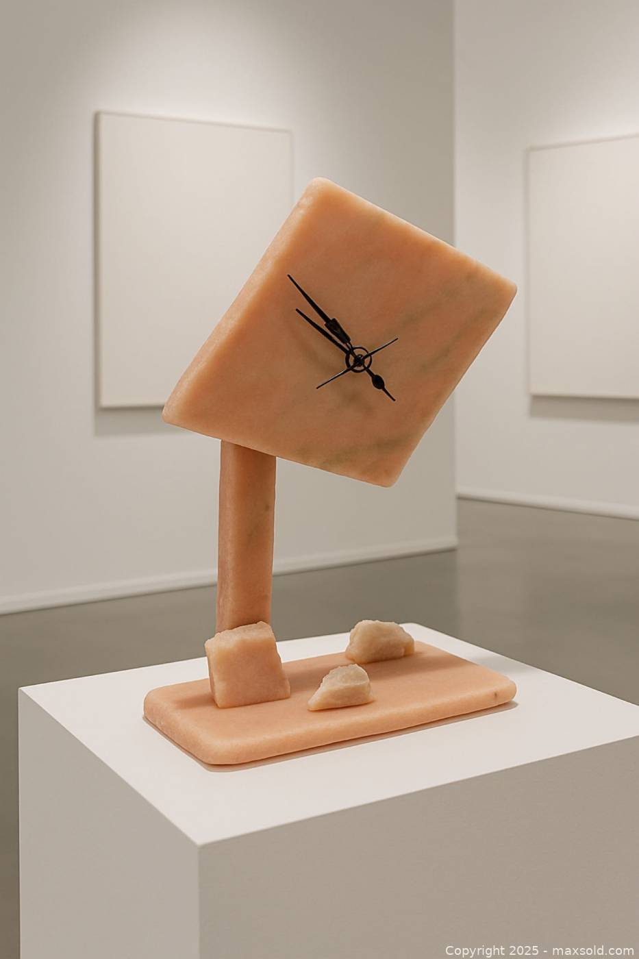 Hand-Carved Stone Sculptural Clock | Maxsold