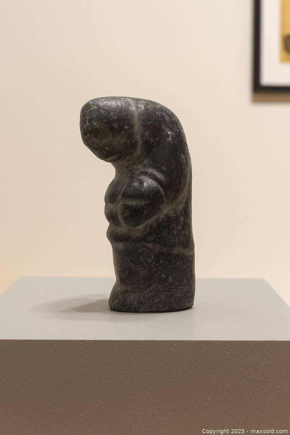 Stone Carved Figure Primitive Modernist Form | Maxsold