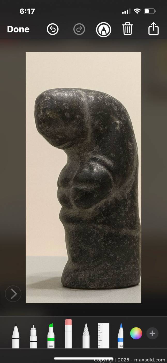 Stone Carved Figure Primitive Modernist Form | Maxsold