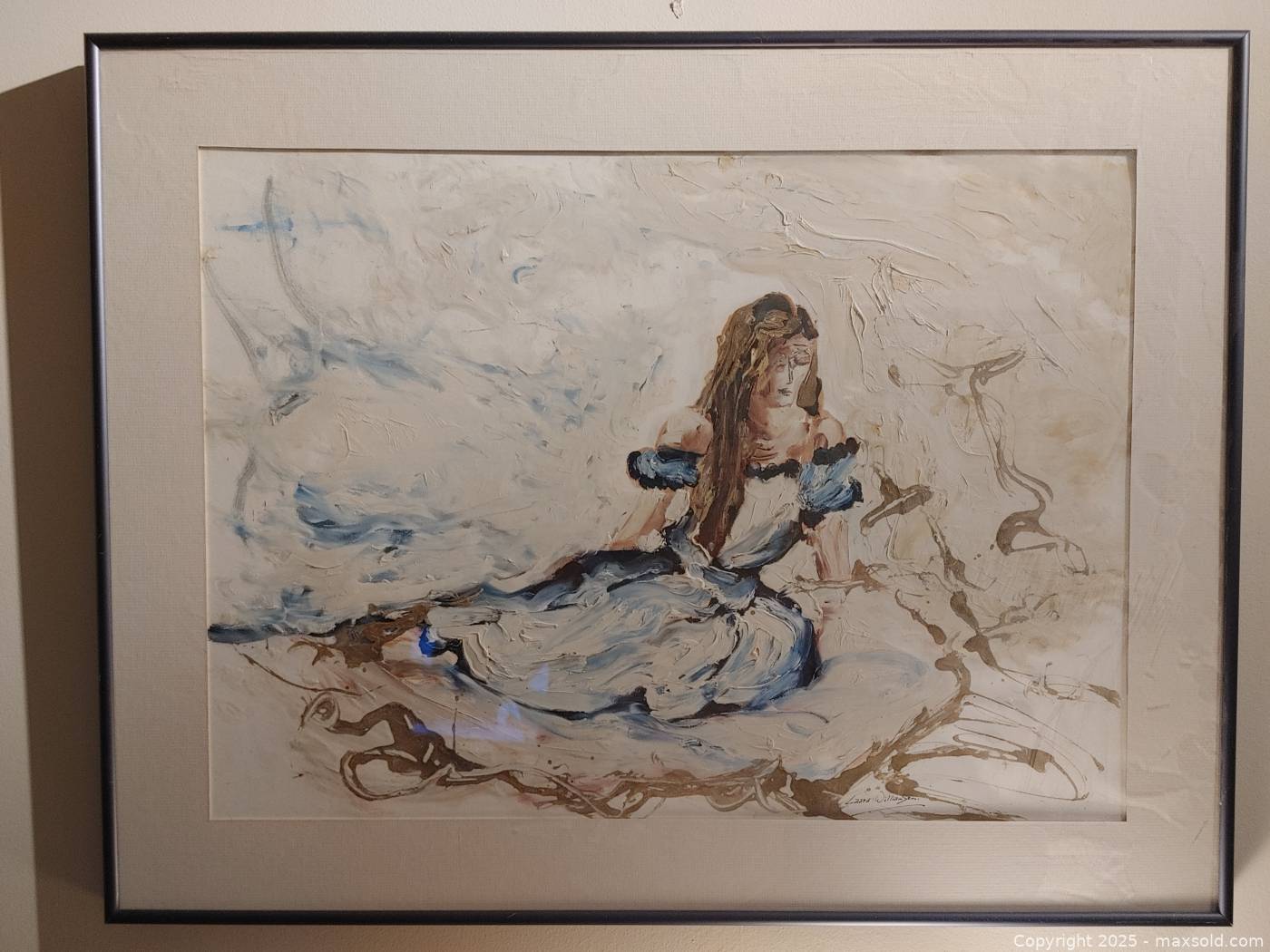 Laara WilliamSen signed oil portrait of seated woman | Maxsold