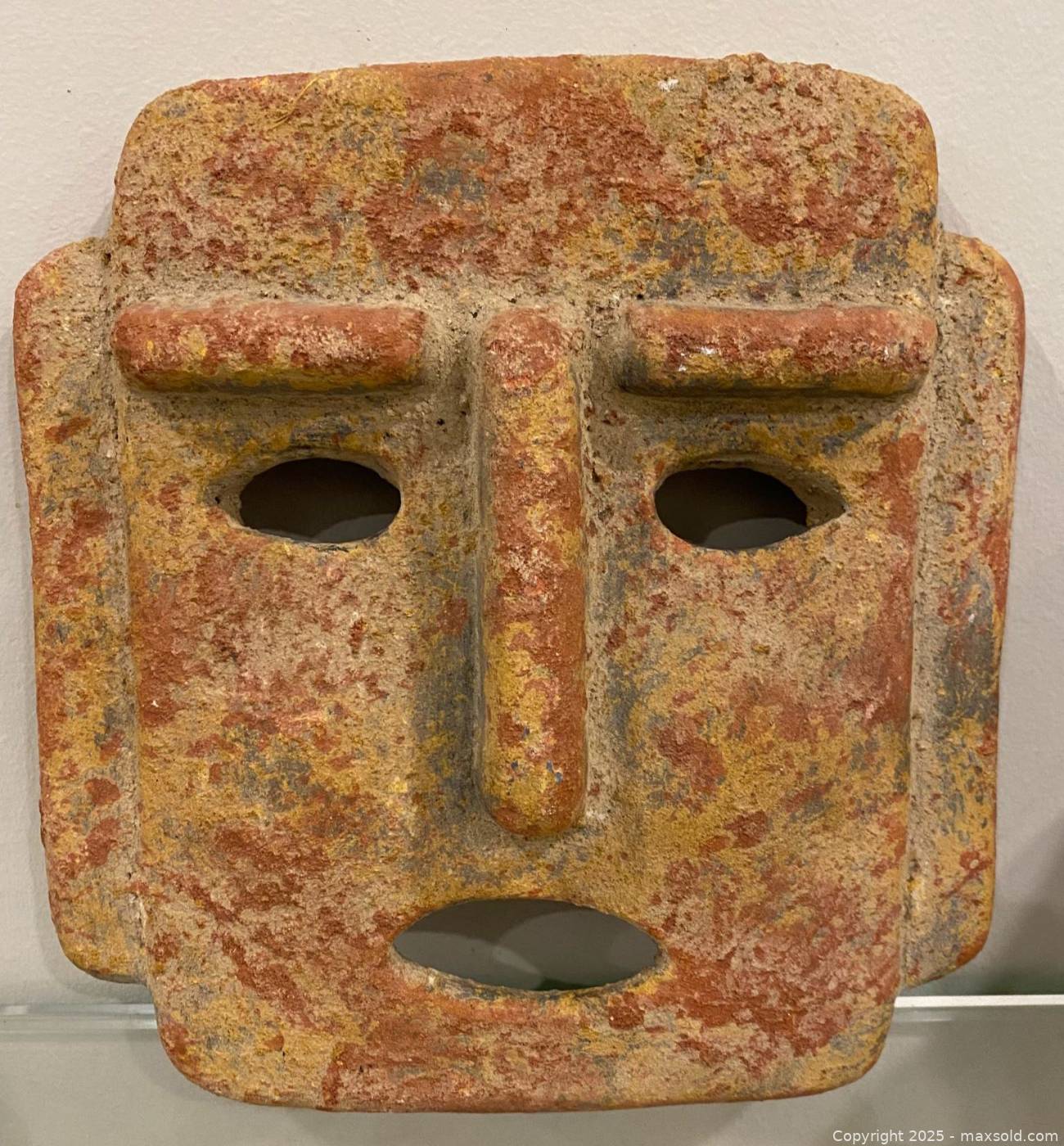 Tribal terracotta clay mask | Maxsold