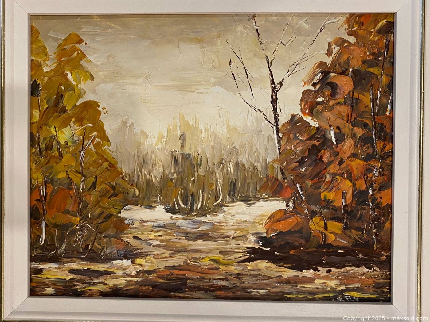 Signed Mary Donaldson oil painting Autumn Glory 1977 | Maxsold