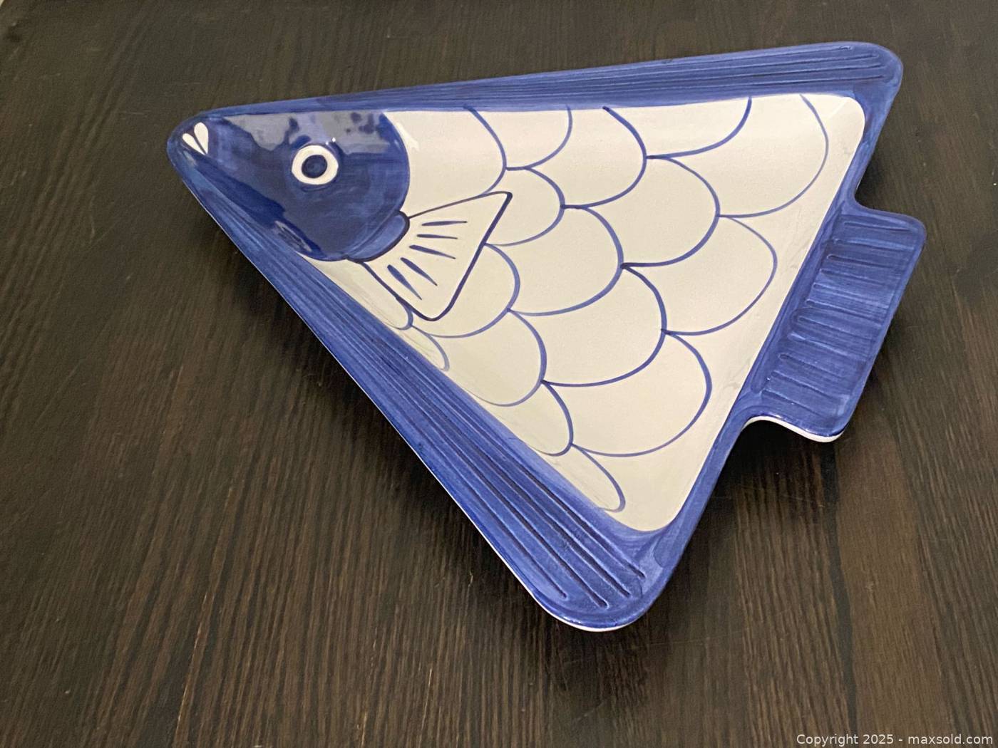Zanolli Italian ceramic fish platter 16x16 | Maxsold