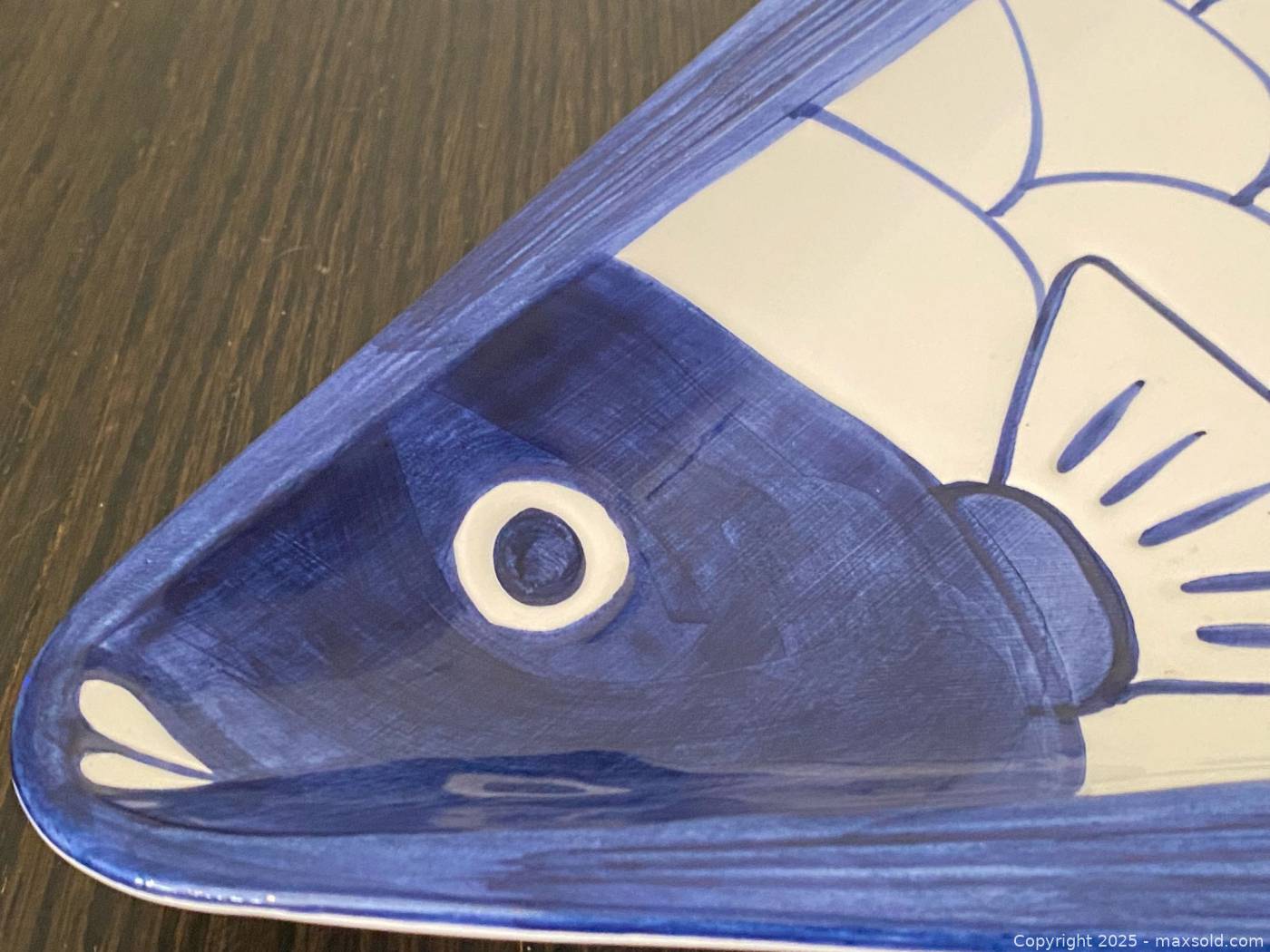 Zanolli Italian ceramic fish platter 16x16 | Maxsold
