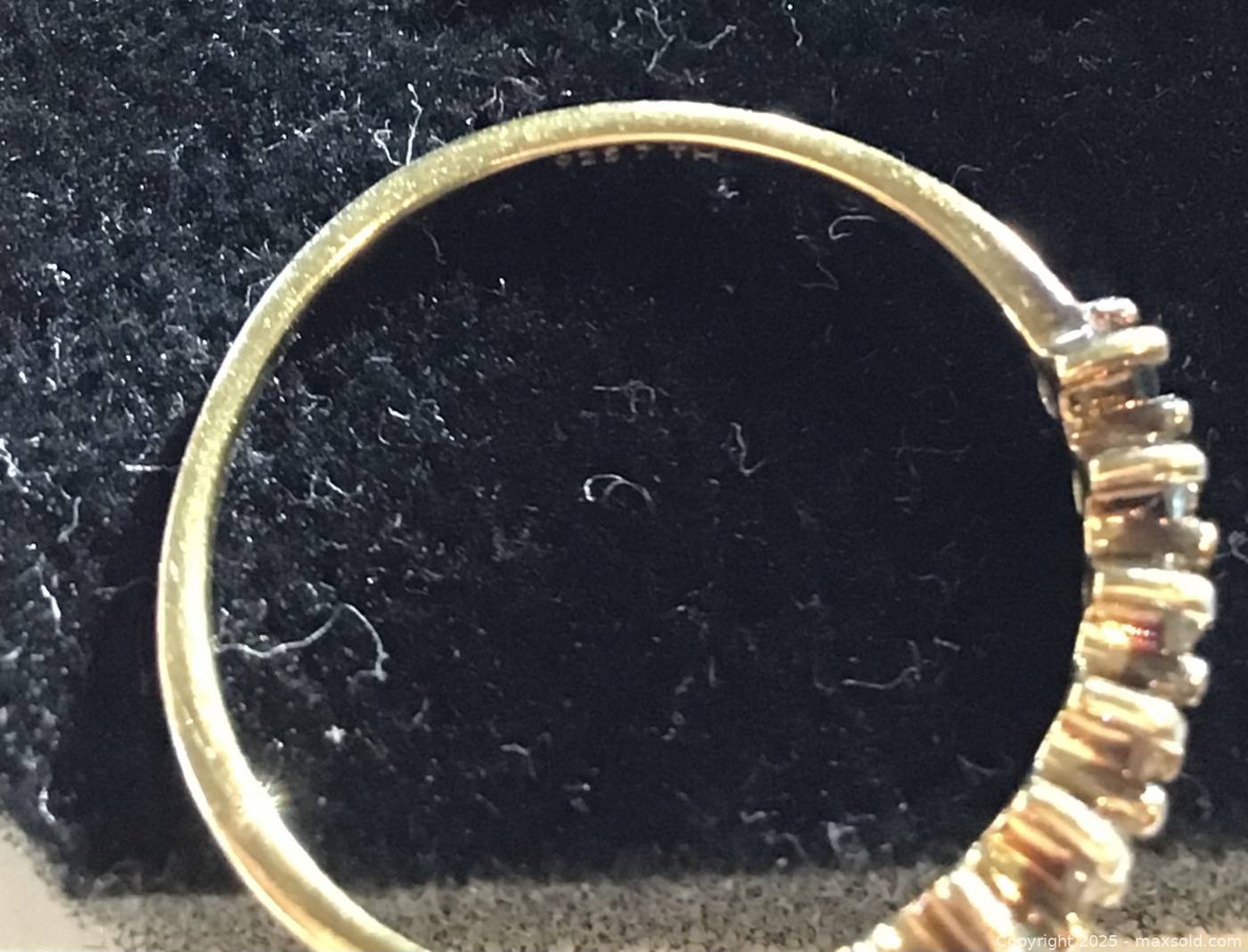 925 gold vermeil gemstone ring | Maxsold