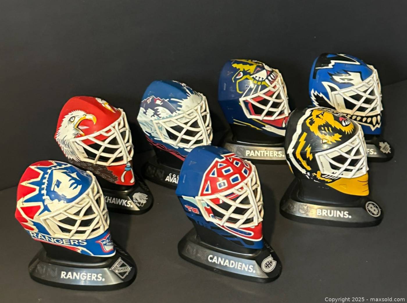 McDonalds NHL mini goalie masks, 9 pcs | Maxsold