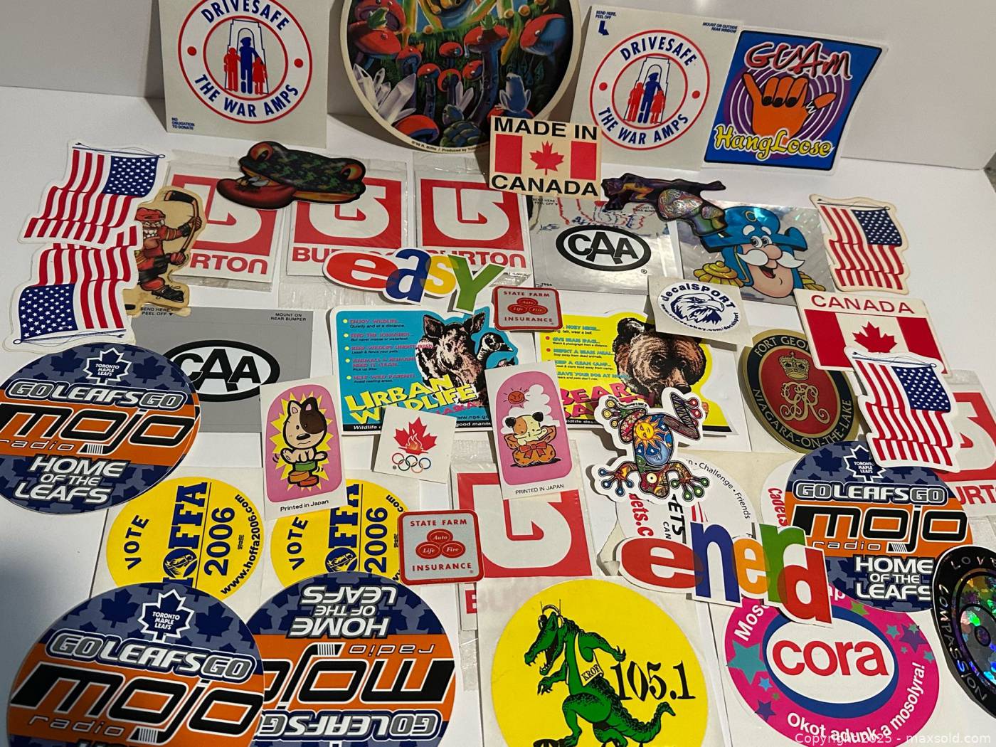 Assorted vintage promotional and novelty stickers 45+ pcs | Maxsold