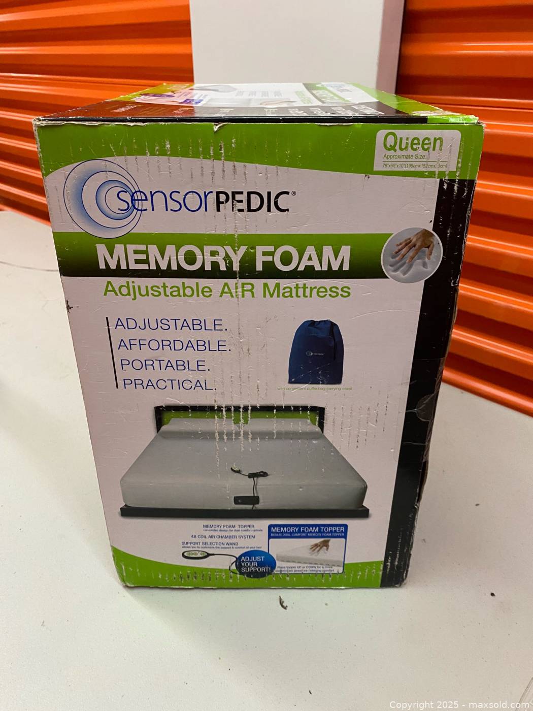 SensorPEDIC Memory Foam Adjustable Air Mattress Queen | Maxsold