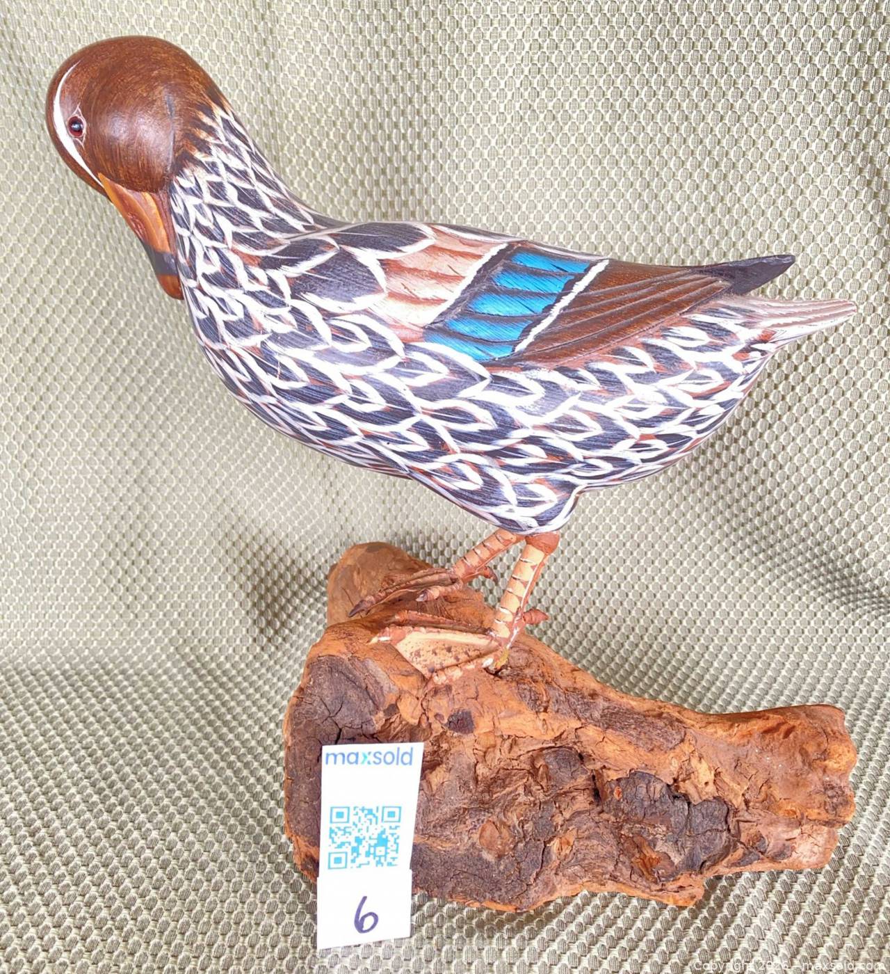 Hand Carved Painted Mallard Duck Sculpture | Maxsold