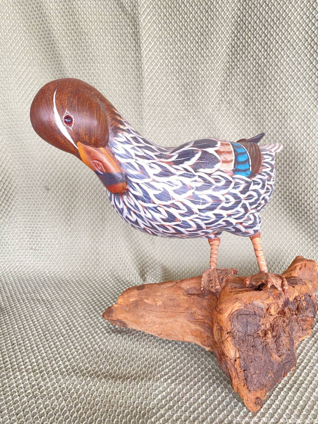 Hand Carved Painted Mallard Duck Sculpture | Maxsold