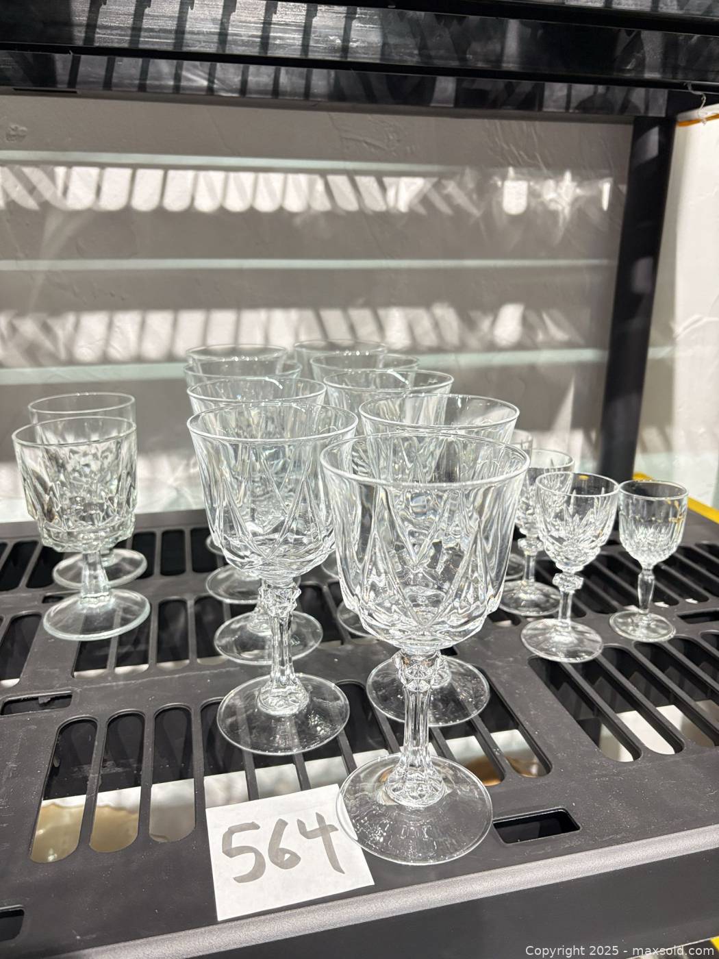 15 Cut Crystal Style Stemmed Glasses | Maxsold