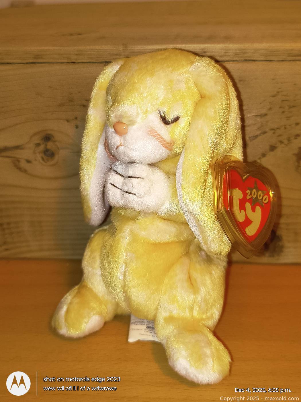 Ty Beanie Baby Grace praying rabbit plush | Maxsold