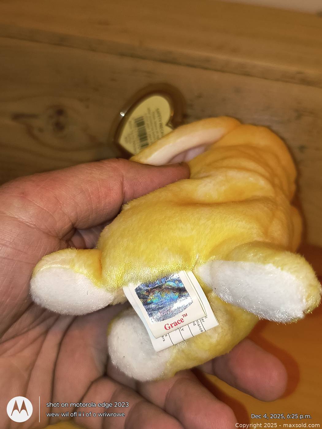 Ty Beanie Baby Grace praying rabbit plush | Maxsold
