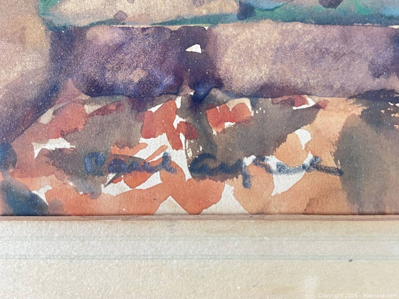 Framed Canadian School watercolour autumn landscape | Maxsold