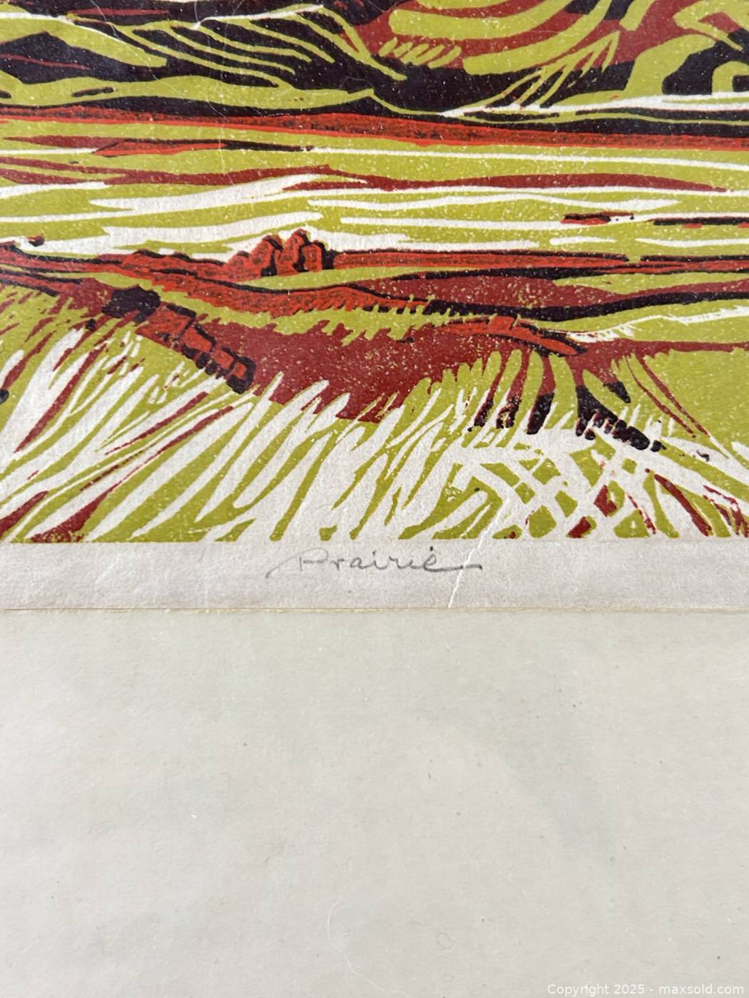“Prairie” colour woodcut, ed. 2⁄5, signed McKenzie, framed | Maxsold