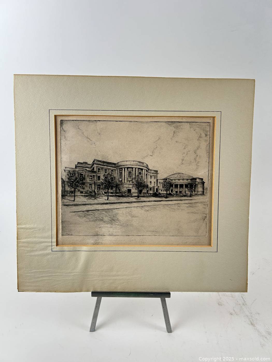 Early 20th-c. signed UofT Physics Building etching | Maxsold