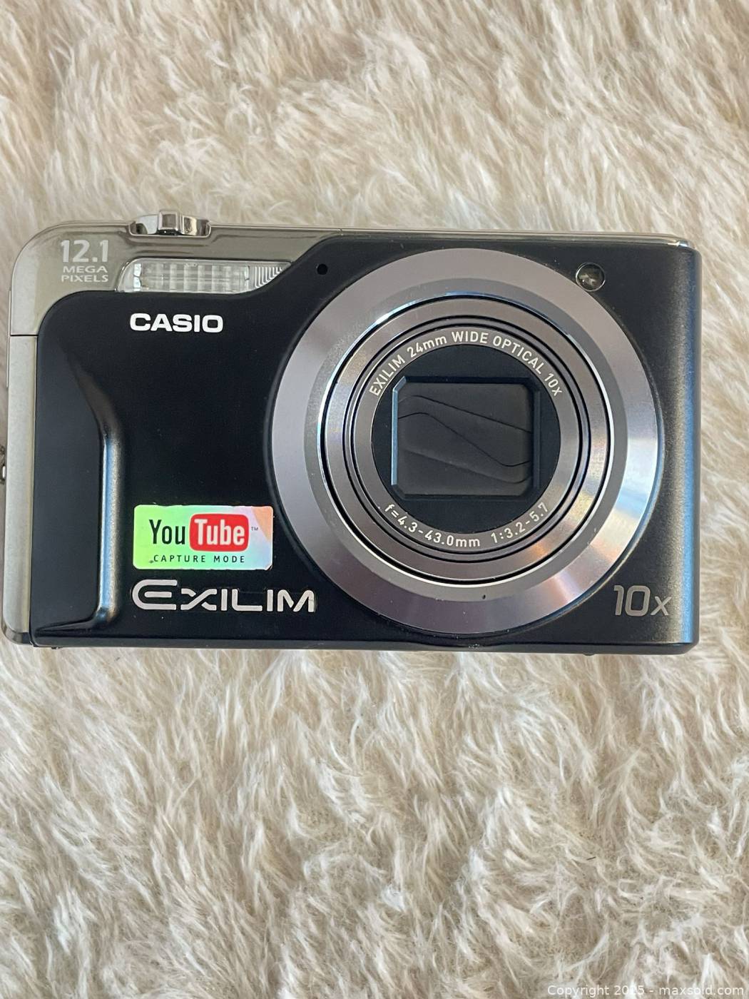 Casio Exilim EX-H10BK 12.1 MP 10× Digital Camera, case, 2 SD cards ...