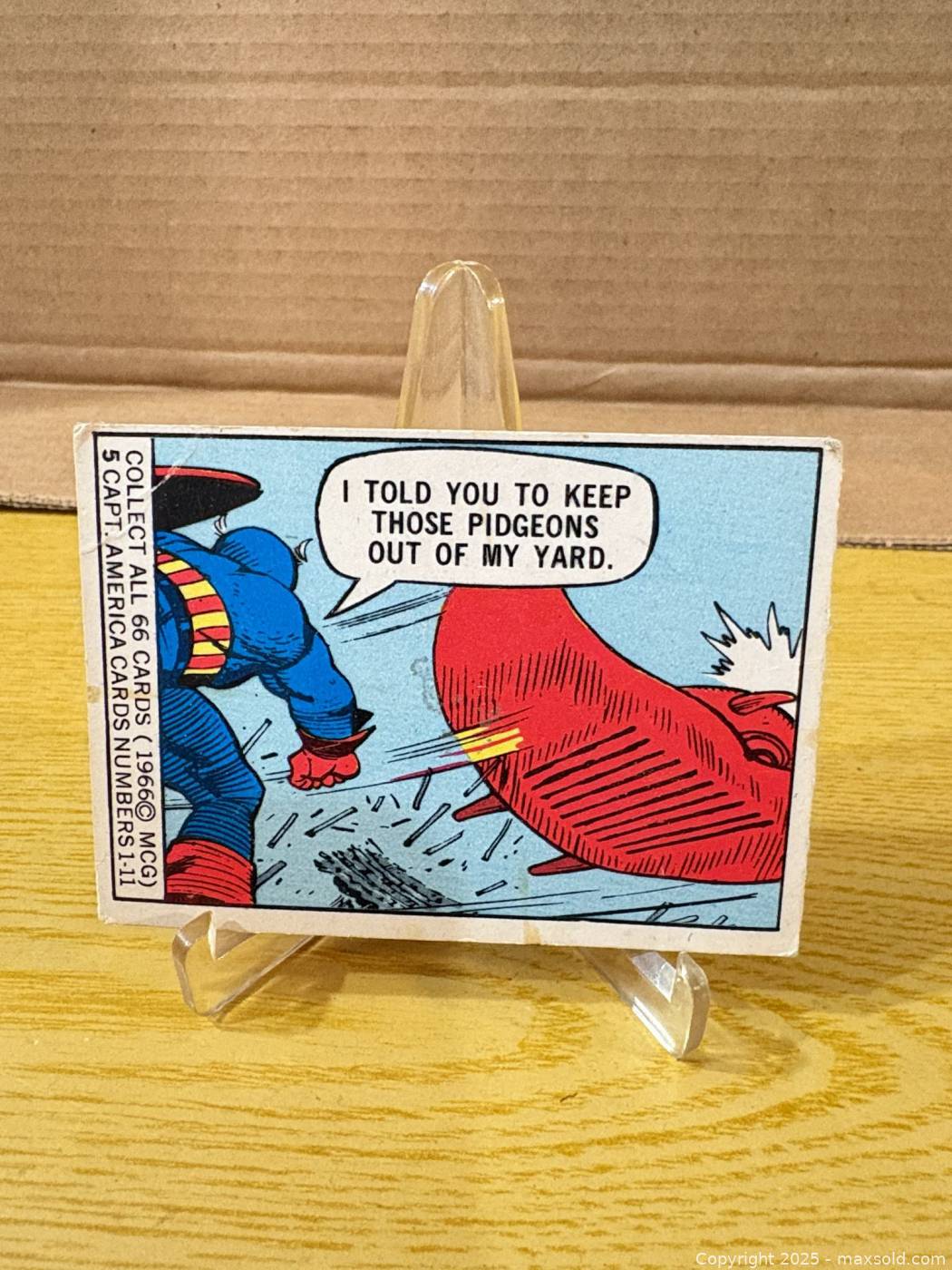 1966 Marvel Captain America trading card | Maxsold