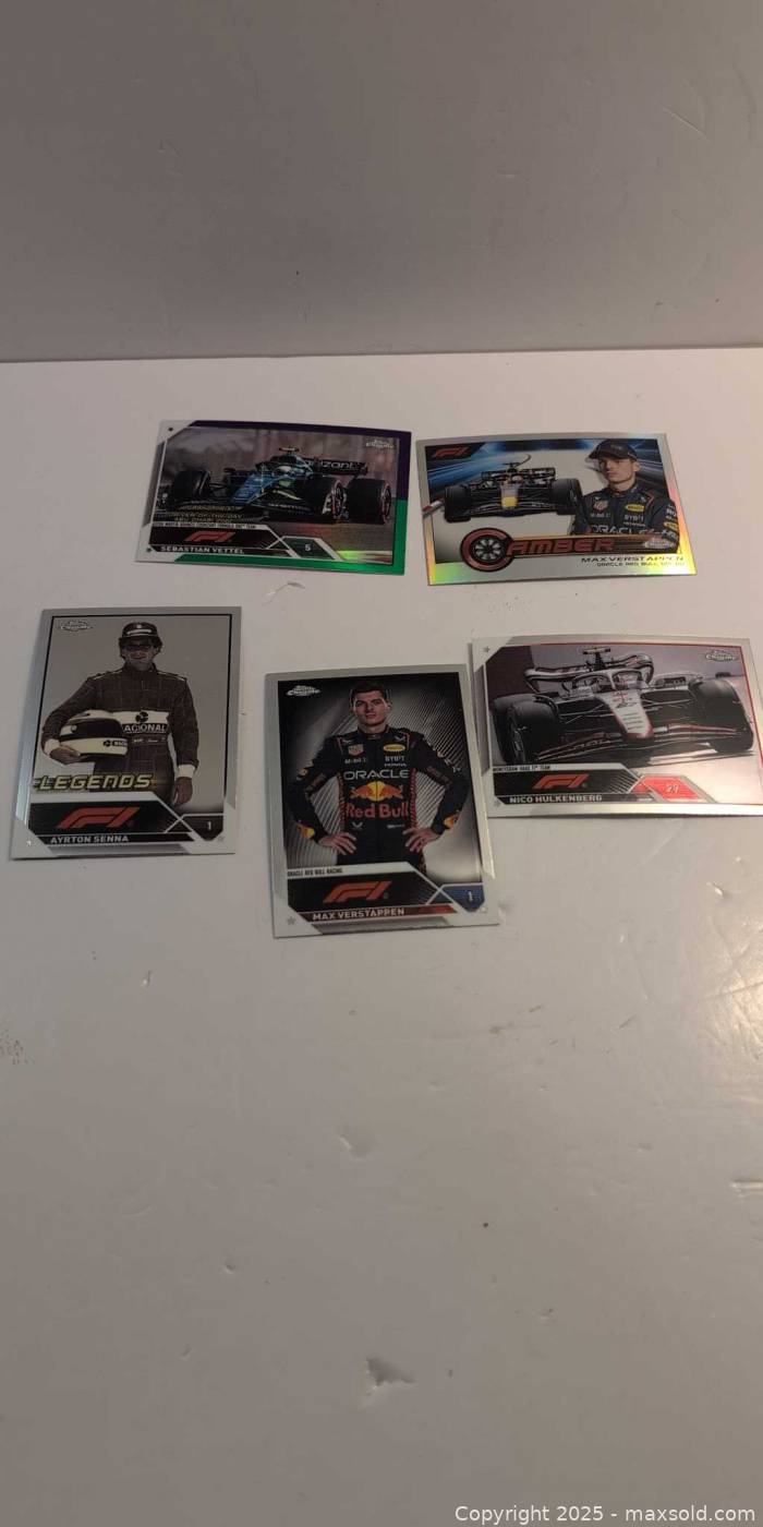 Lot of 5 Formula 1 trading cards | Maxsold