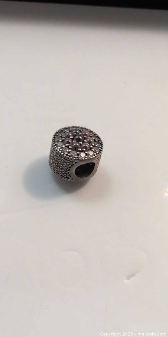 Sterling silver Pandora pavé charm | Maxsold
