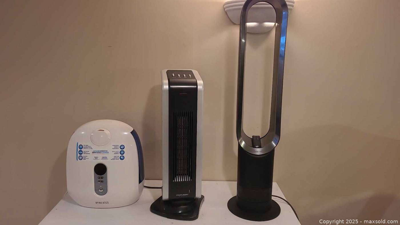 Dyson bladeless fan, Profusion heater, Homedics humidifier | Maxsold