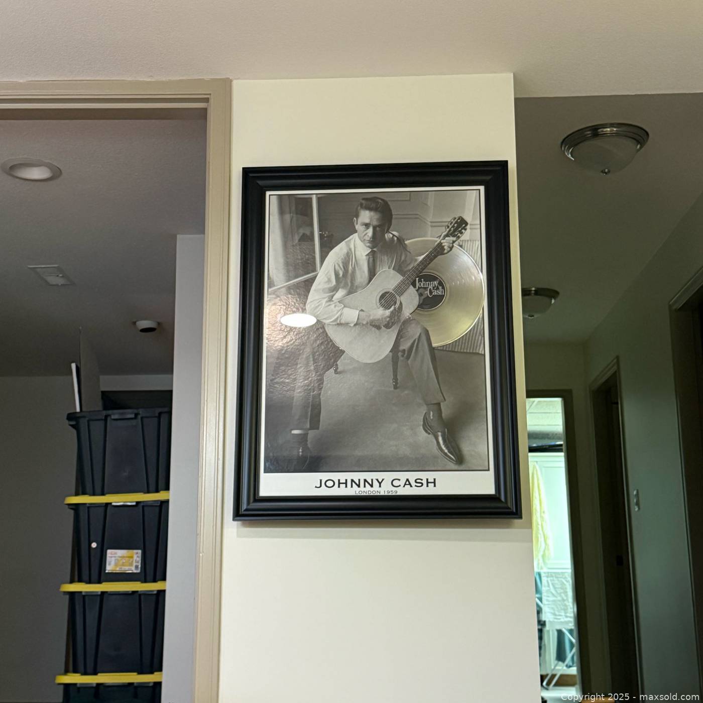 Johnny Cash London 1959 framed wall art | Maxsold