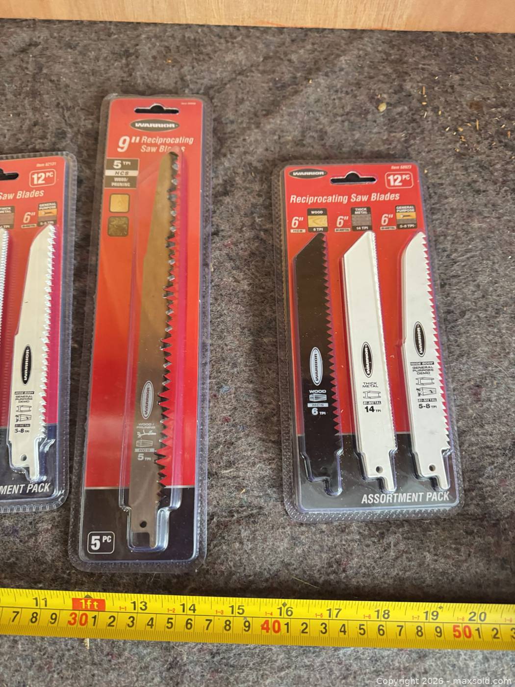 New reciprocating saw blade packs | Maxsold