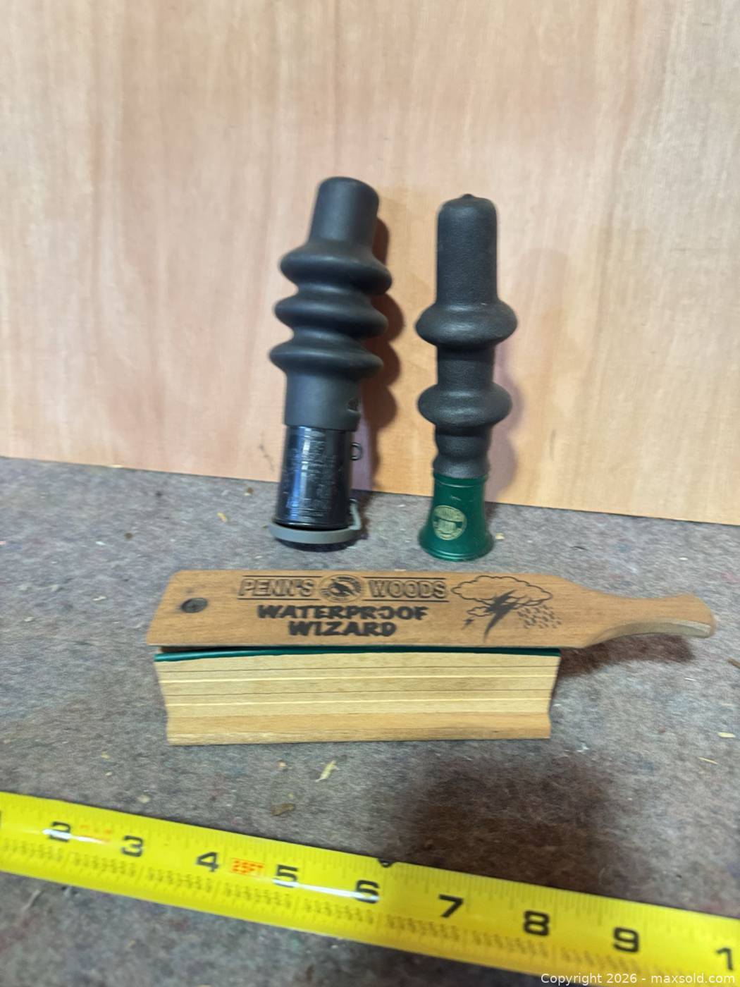 Penn's Woods Waterproof Wizard wooden box bird call with 2 plastic bird ...