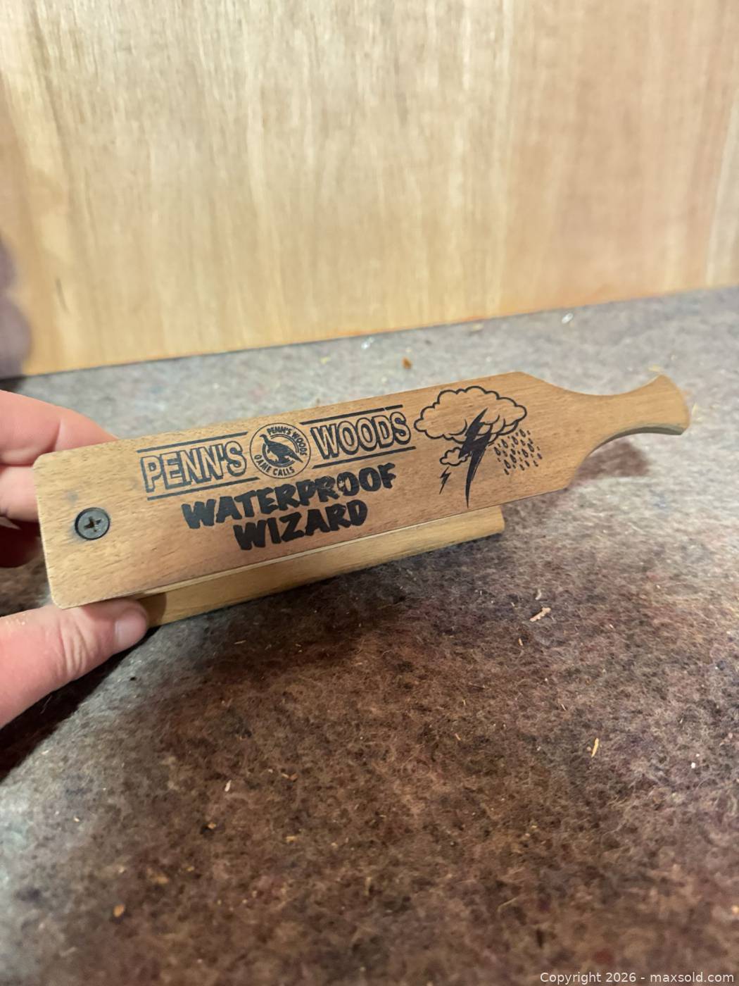 Penn's Woods Waterproof Wizard wooden box bird call with 2 plastic bird ...