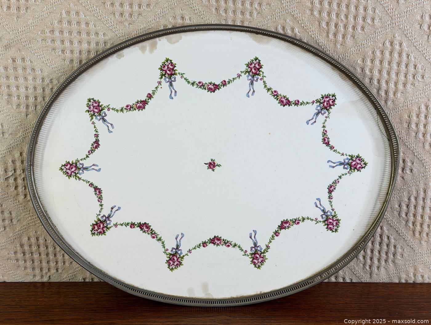 Art Deco BMF Germany porcelain tray with metal rim | Maxsold