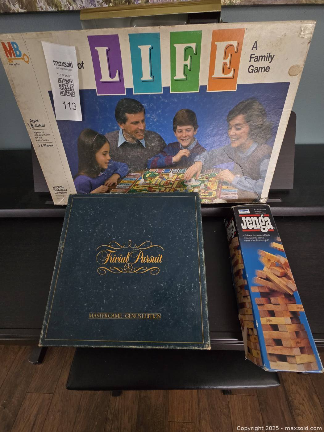 The Game of Life, Trivial Pursuit, Jenga | Maxsold
