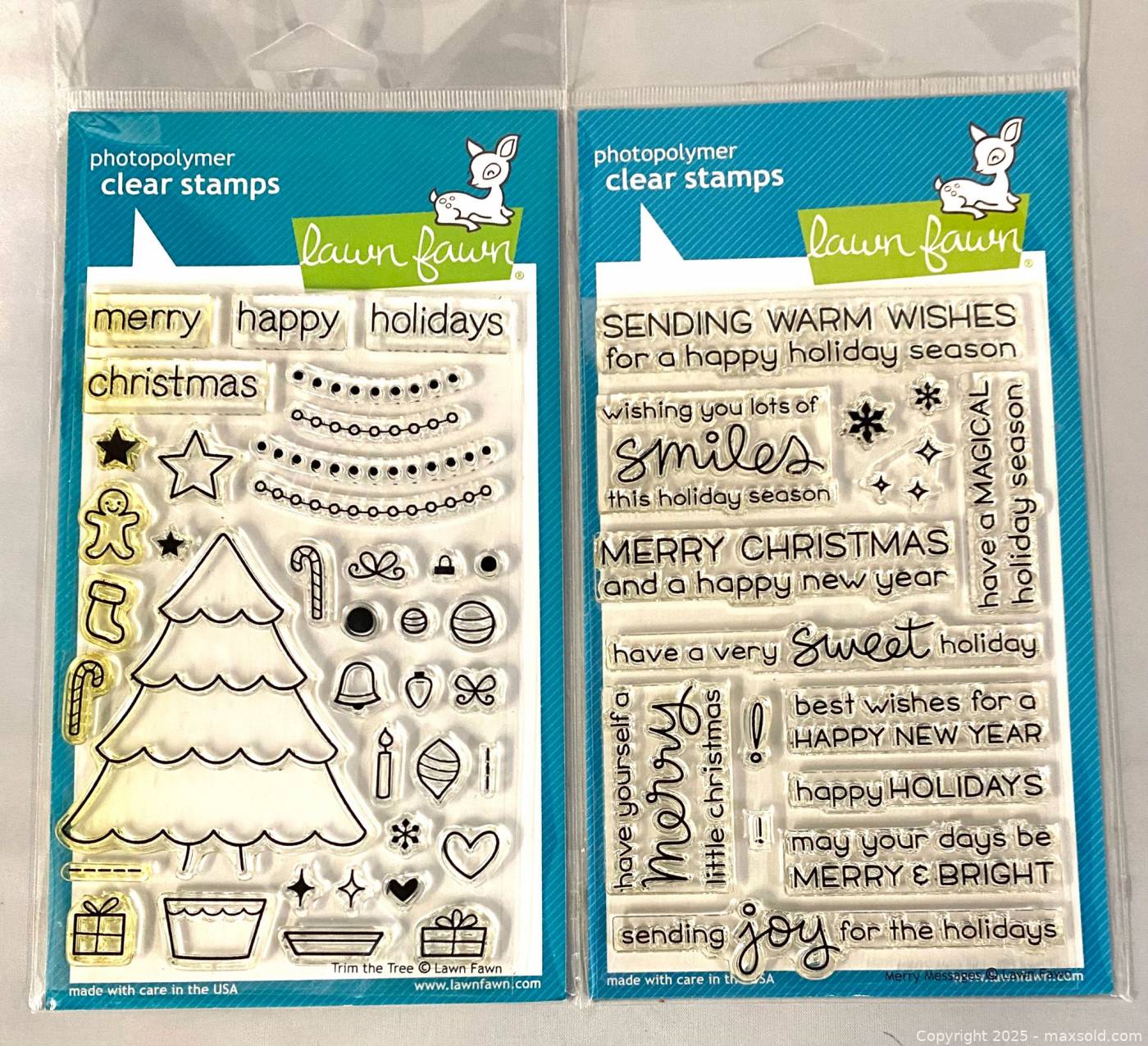 Lawn Fawn & Recollections Holiday Clear Stamp Sets (3) | Maxsold
