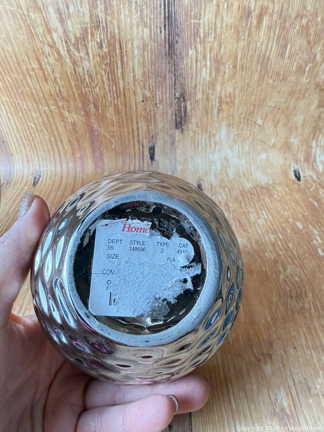 Shibata Ceramic Vase, Metallic Bud Vase, Embossed Glass Bottle | Maxsold