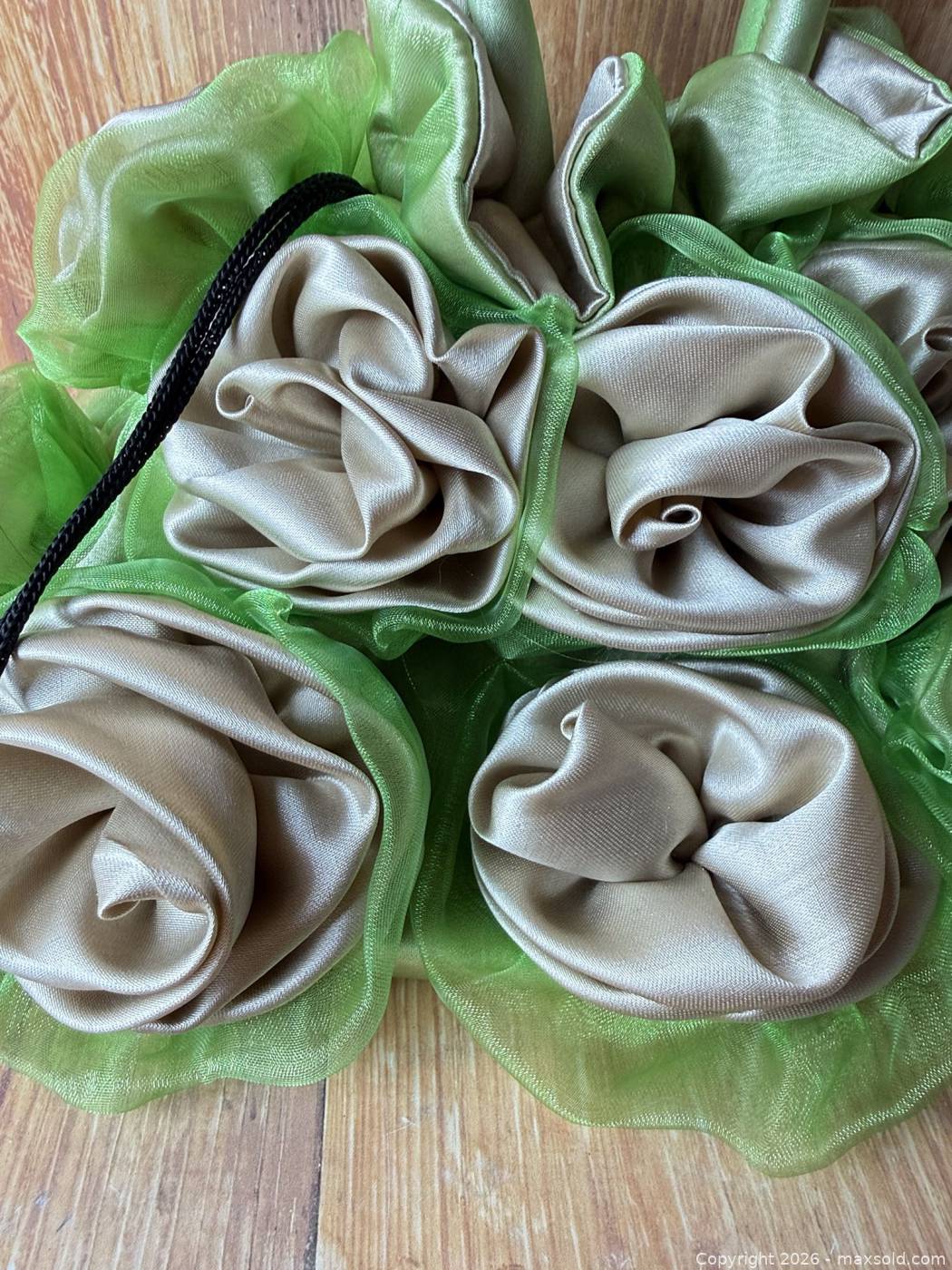 Mod Style Silk Taffeta Rosette Top-Handle Evening Bag | Maxsold