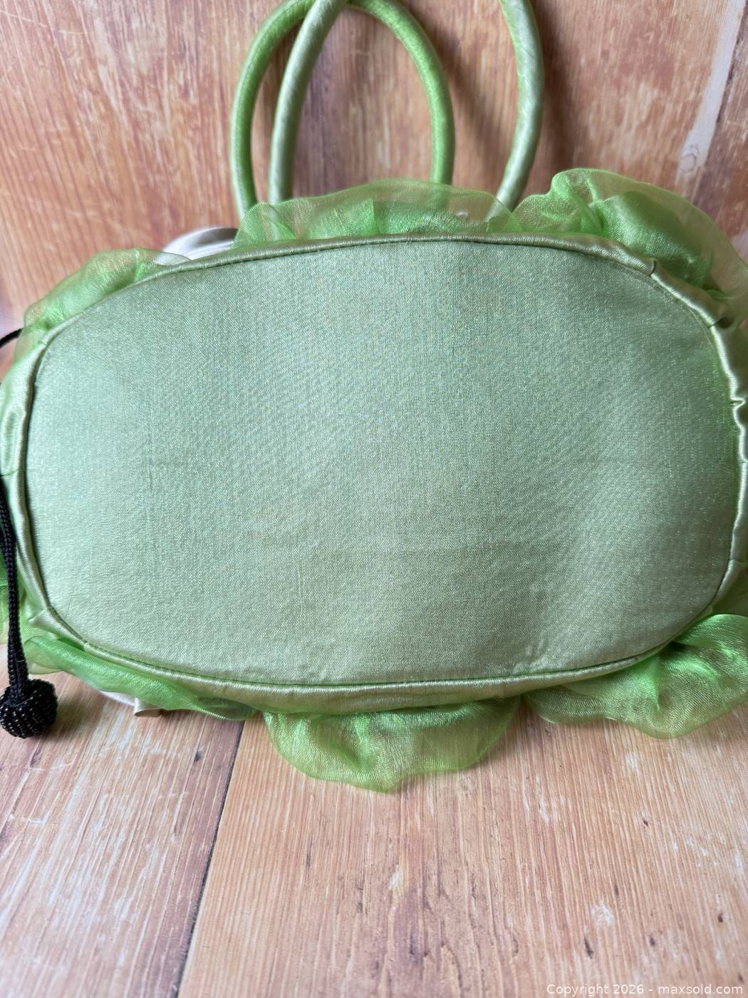 Mod Style Silk Taffeta Rosette Top-Handle Evening Bag | Maxsold