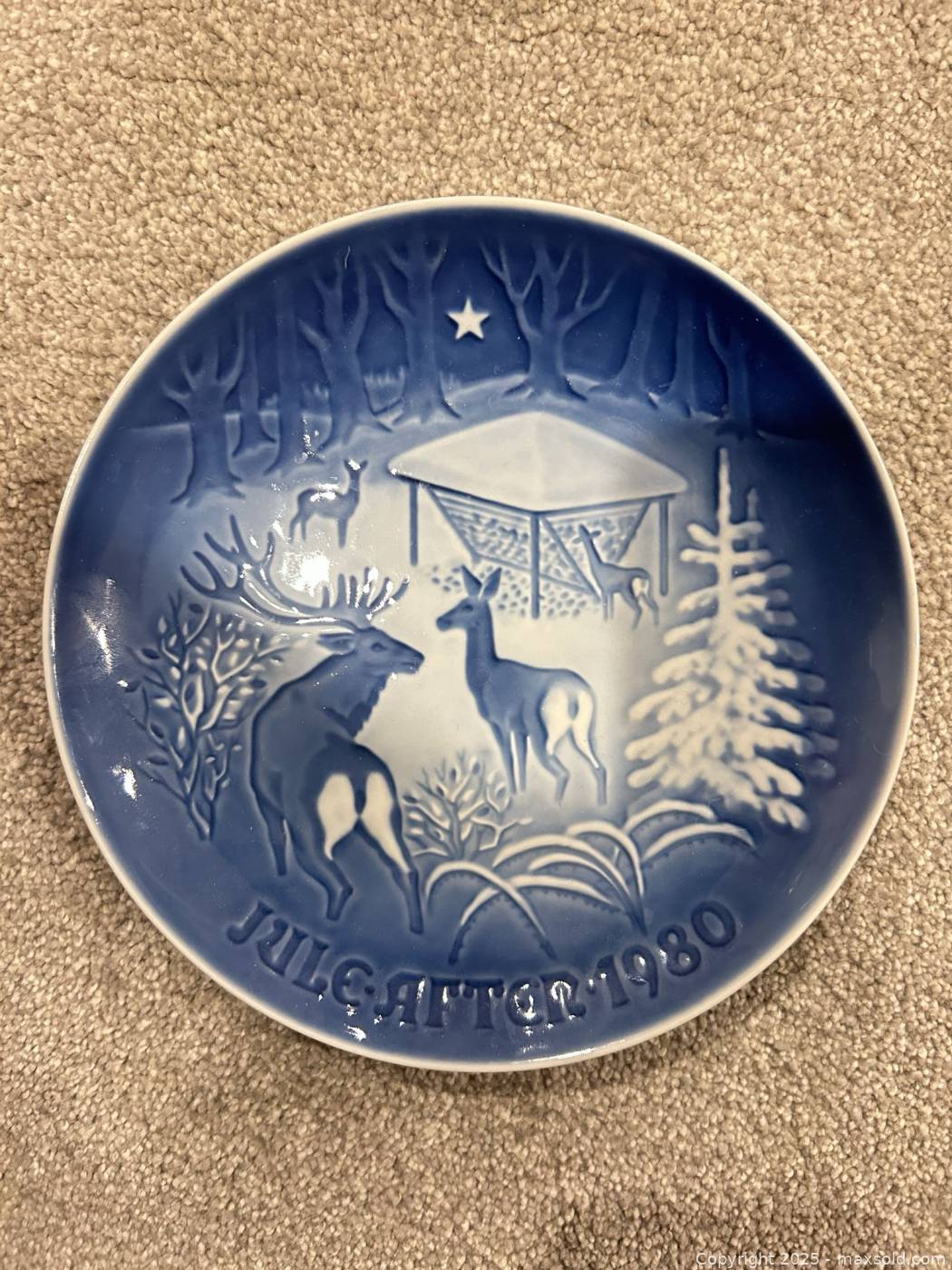 Bing & Grondahl 1980 Christmas Plate Jule Aften | Maxsold