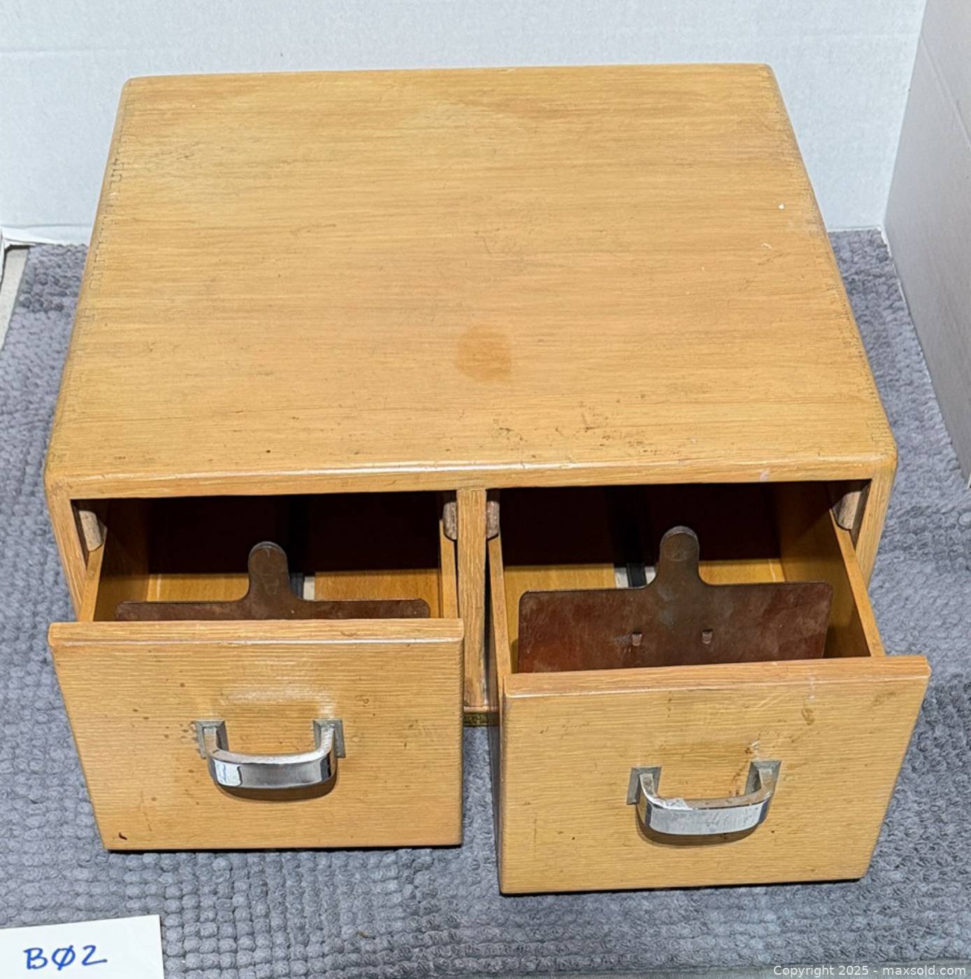 Wood 2-Drawer Card Catalog | Maxsold