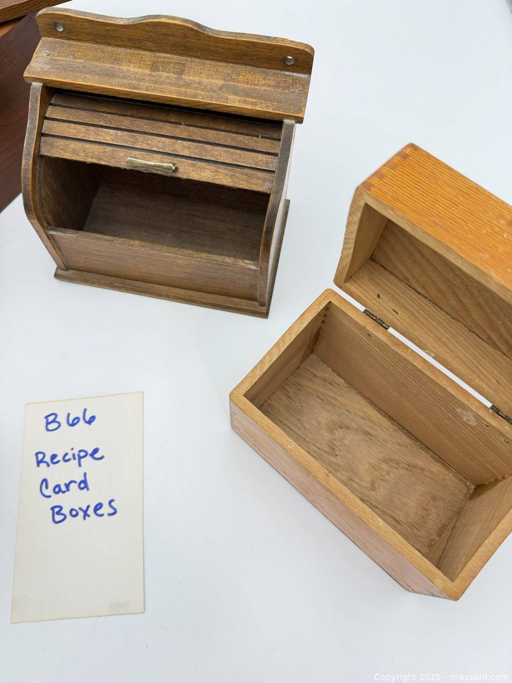 Wood Recipe Card Boxes And Blank Cards | Maxsold