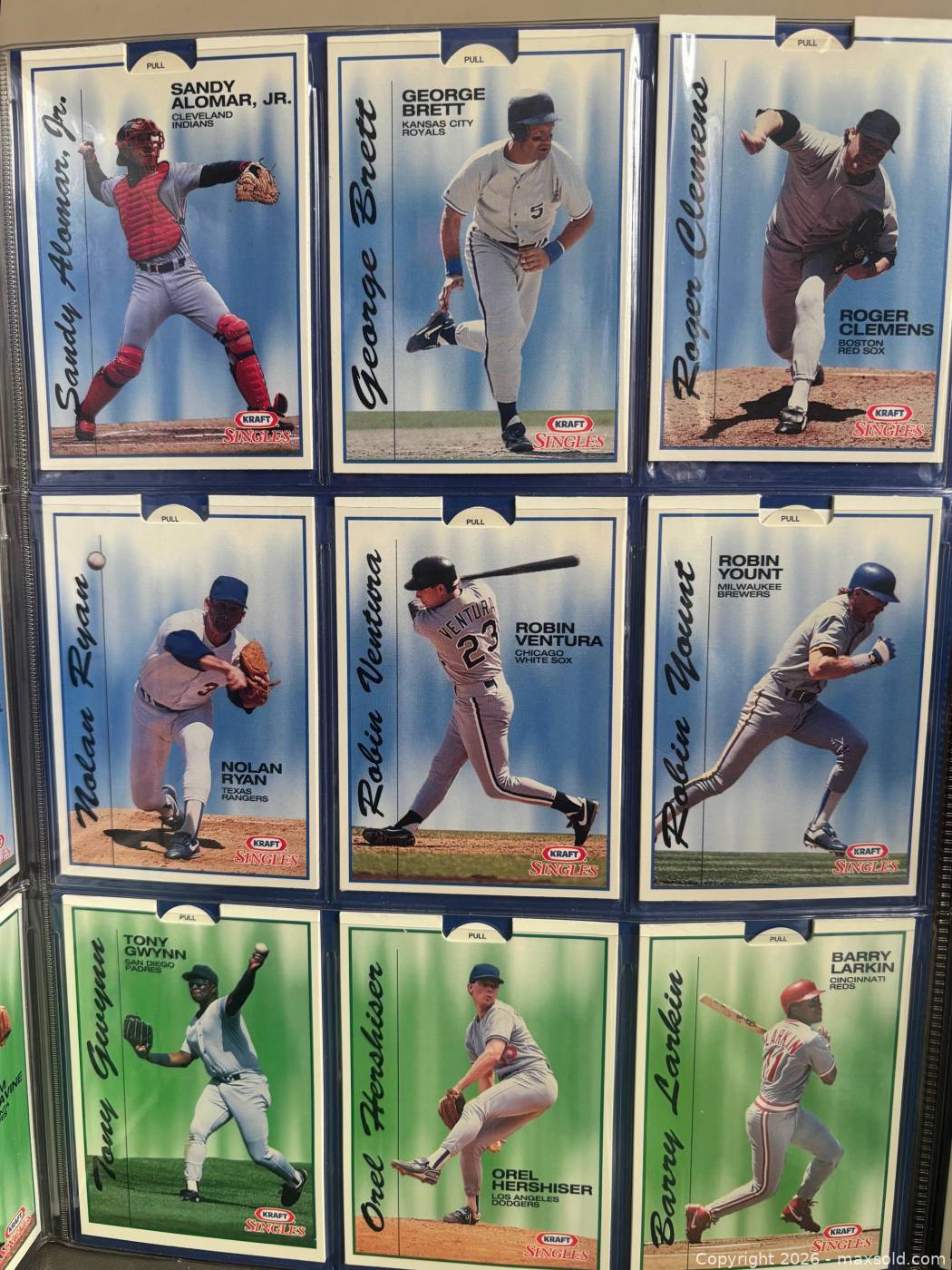 1993 Kraft Pop Up Baseball Player Card Complete 30-Card Set with ...